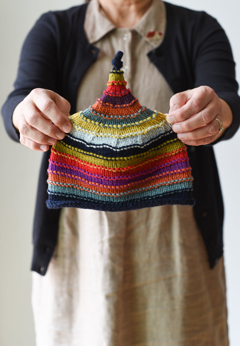 Stripey Point Hat Pattern – Barrett Wool Co.